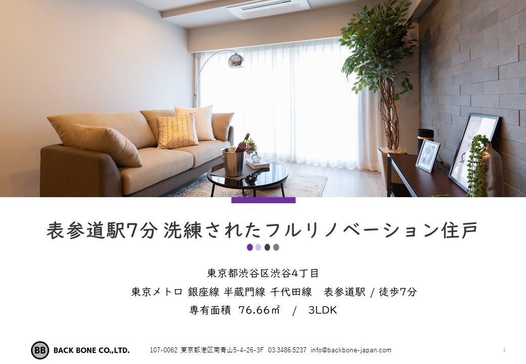 秀和マニア必見「秀和高樹町レジデンス」成約済み | バックボーン株式会社 テナントリーシング